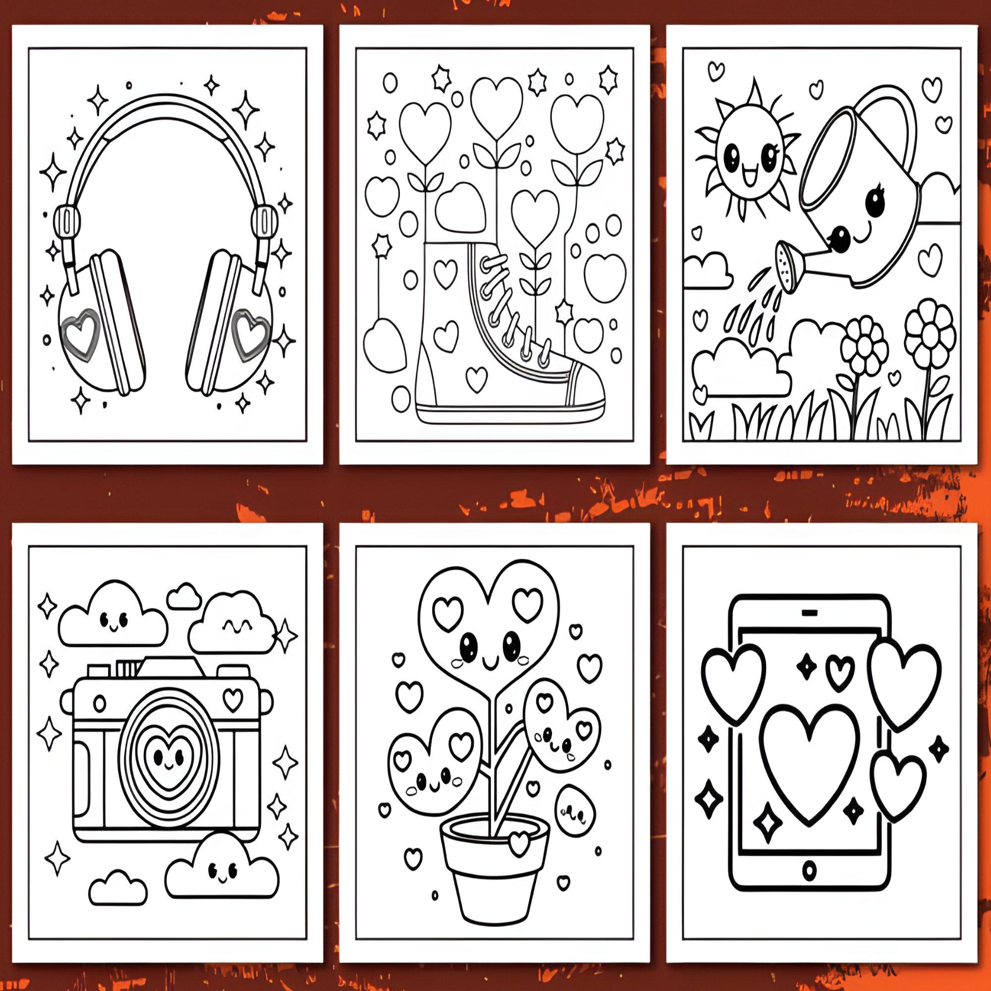 Bold and Easy Cute Stuff Coloring Pages | Fun Printable PDF Download ...