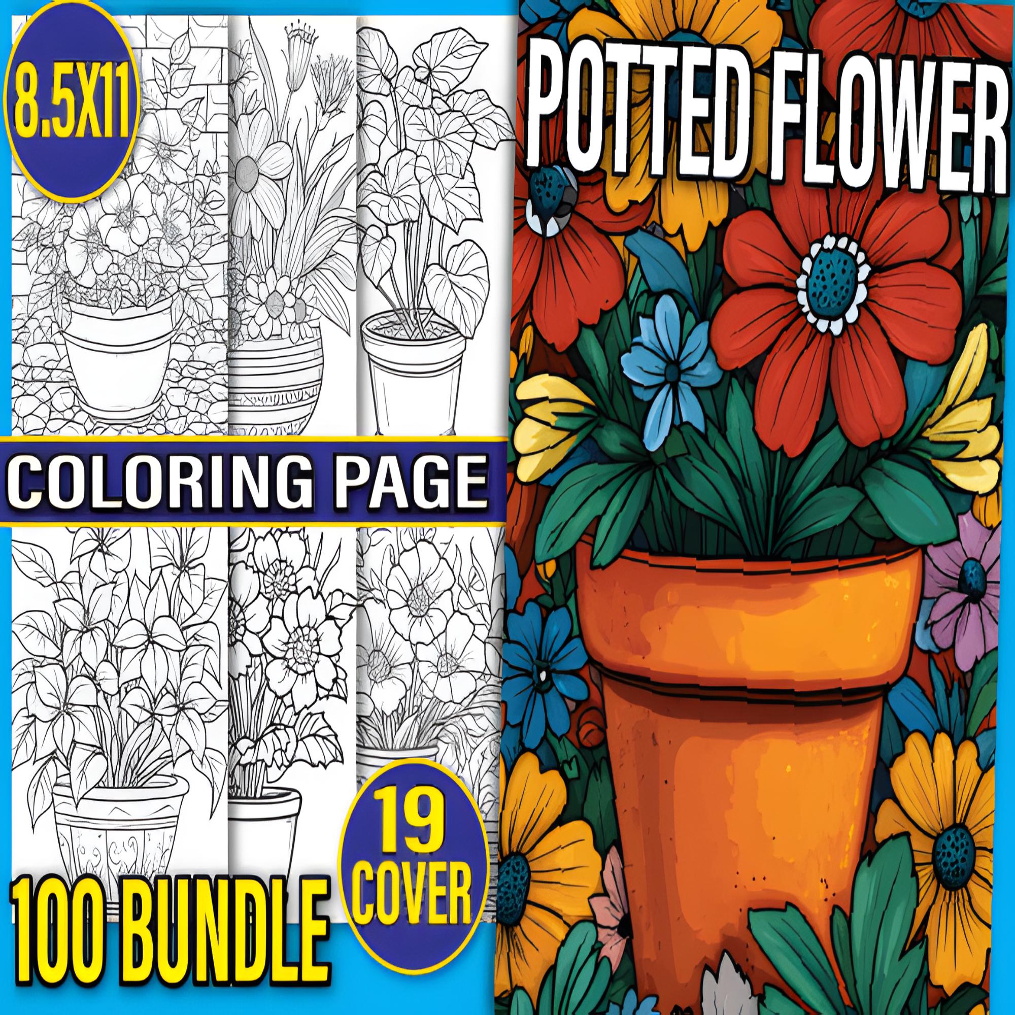 100 Flower Coloring Pages - Relaxing Botanical Art for Kids & Adults ...