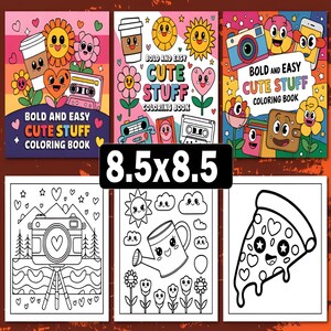 Bold and Easy Cute Stuff Coloring Pages | Fun Printable PDF Download ...