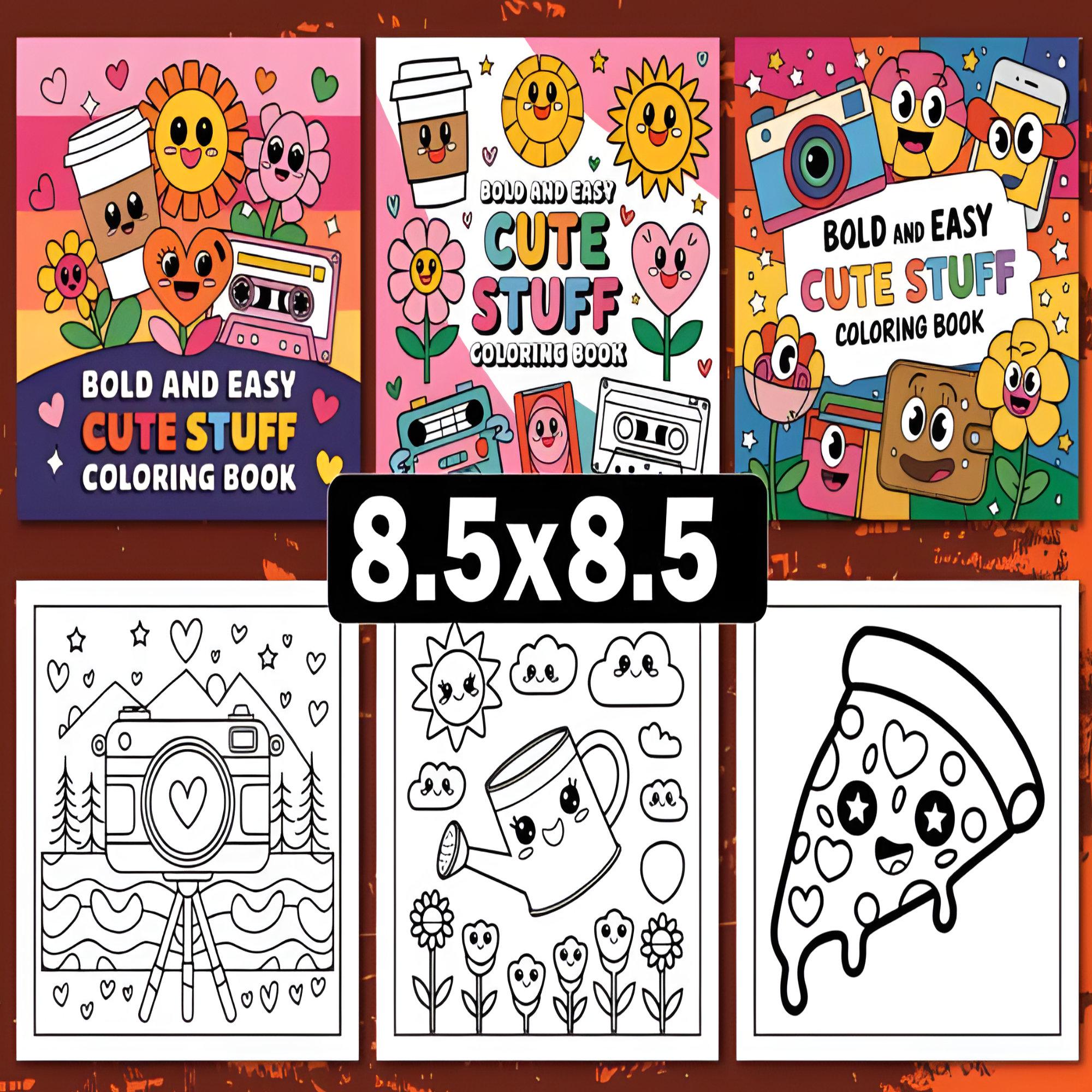 Bold and Easy Cute Stuff Coloring Pages | Fun Printable PDF Download ...