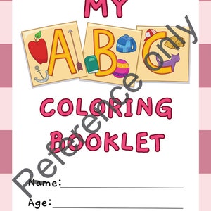 ABC'S COLORING BOOK - Etsy