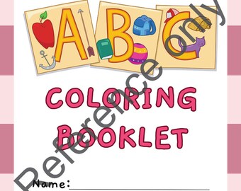 Learning My Abc's Coloring Book - Etsy