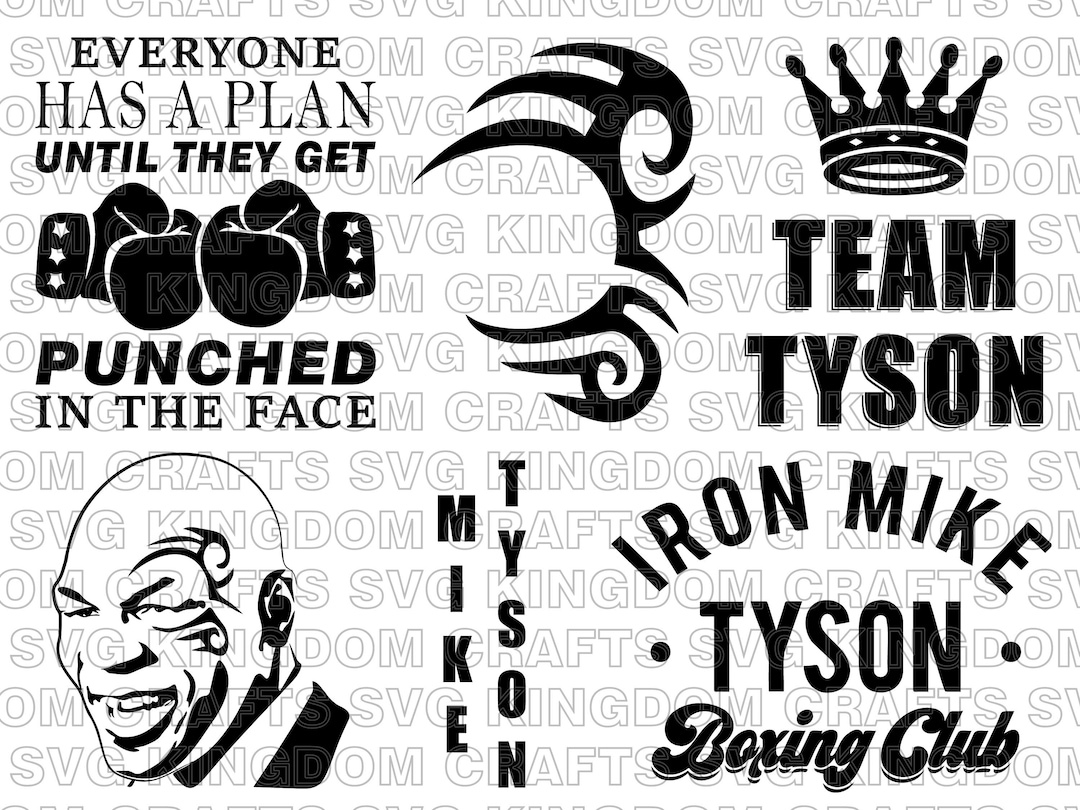 Mike Tyson Svg Bundle, Mike Tyson Silhouette, Mike Tyson Clipart, Mike Tyson Cut File, Mike ...