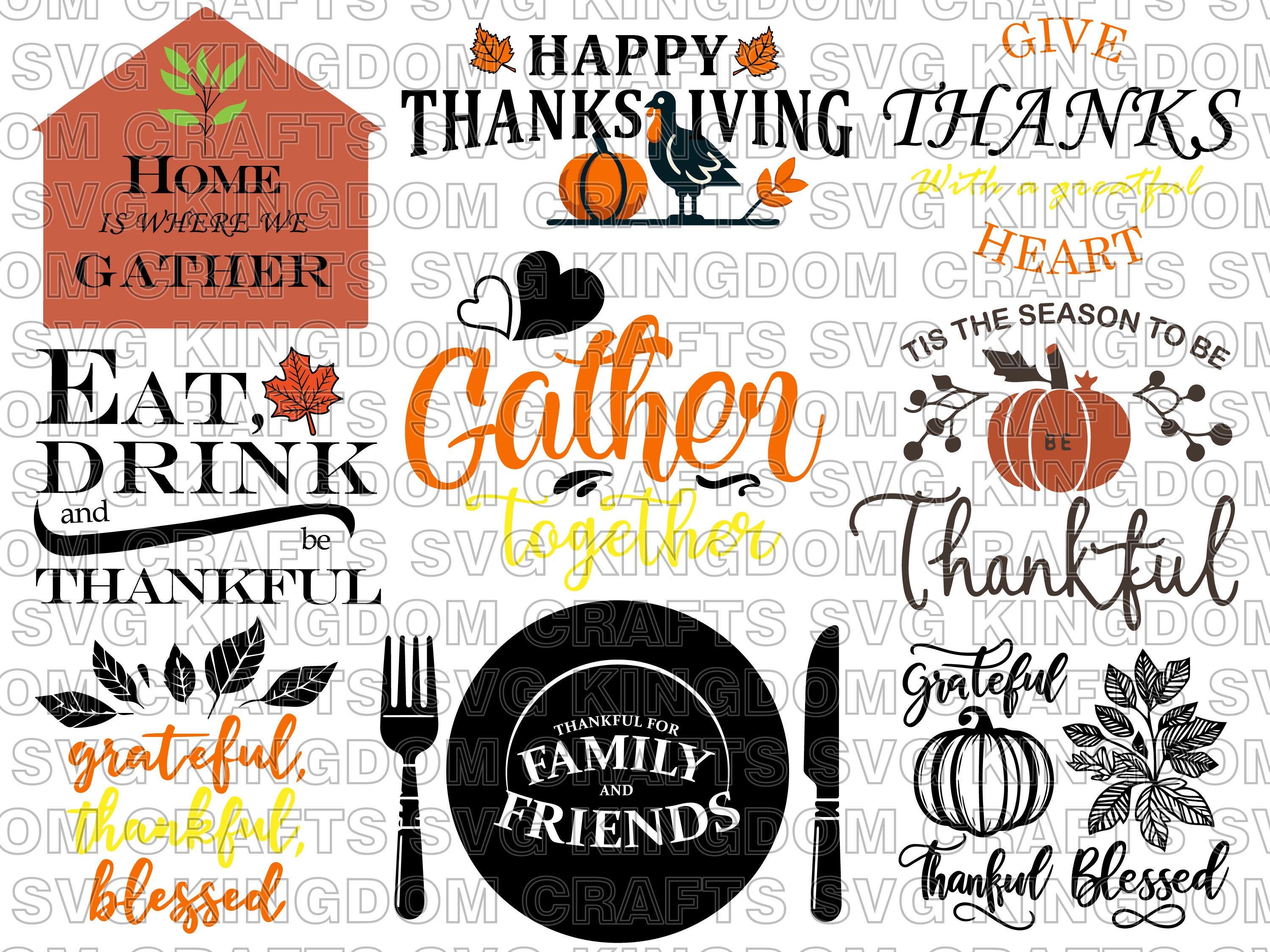 Thanksgiving Svg Bundle, Thankgiving Svg, Gobble SVG, Thanksgiving ...
