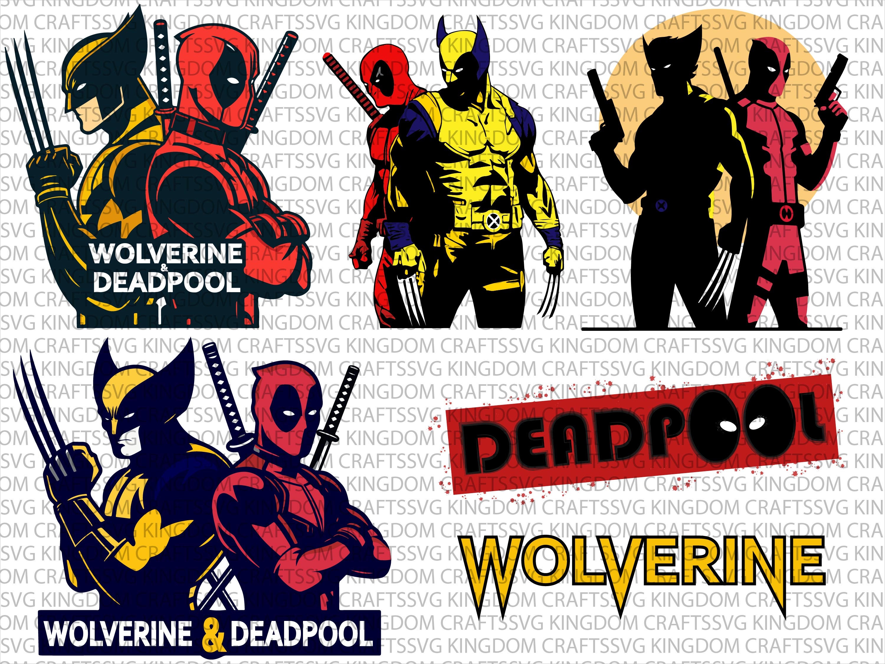 Deadpool and Wolverine Svg, Deadpool Svg, Wolverine Svg, Posters - Etsy