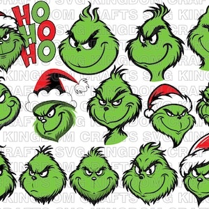 Grinch Full Body Clipart - Etsy