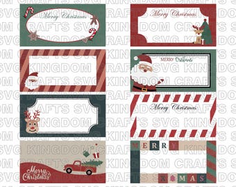 Printable Christmas Gift Tags, Merry Christmas Tags, Holiday Gift Tags ...