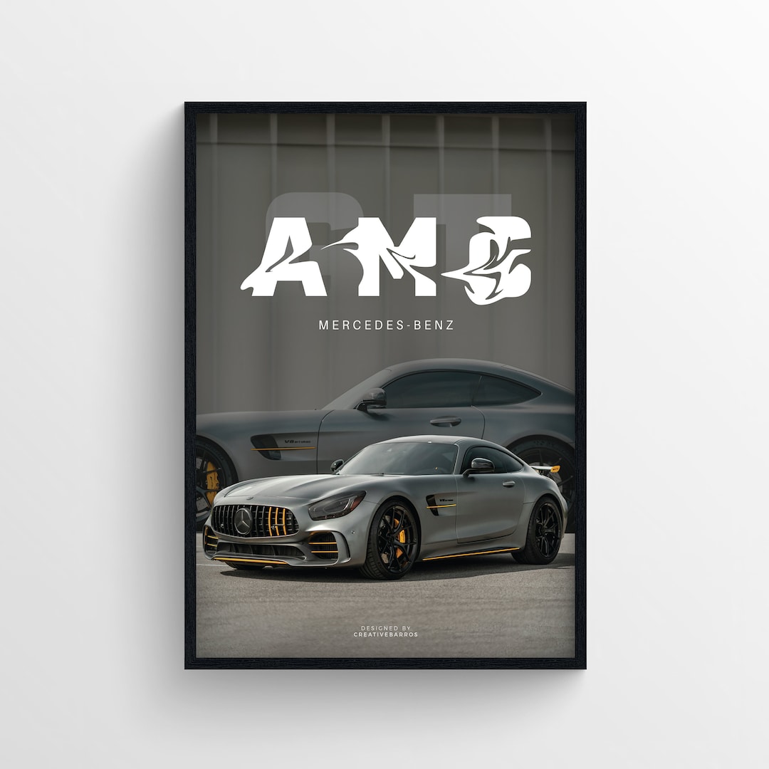Mercedes-benz AMG GT Poster | Digital Download | Hyper Car Poster ...