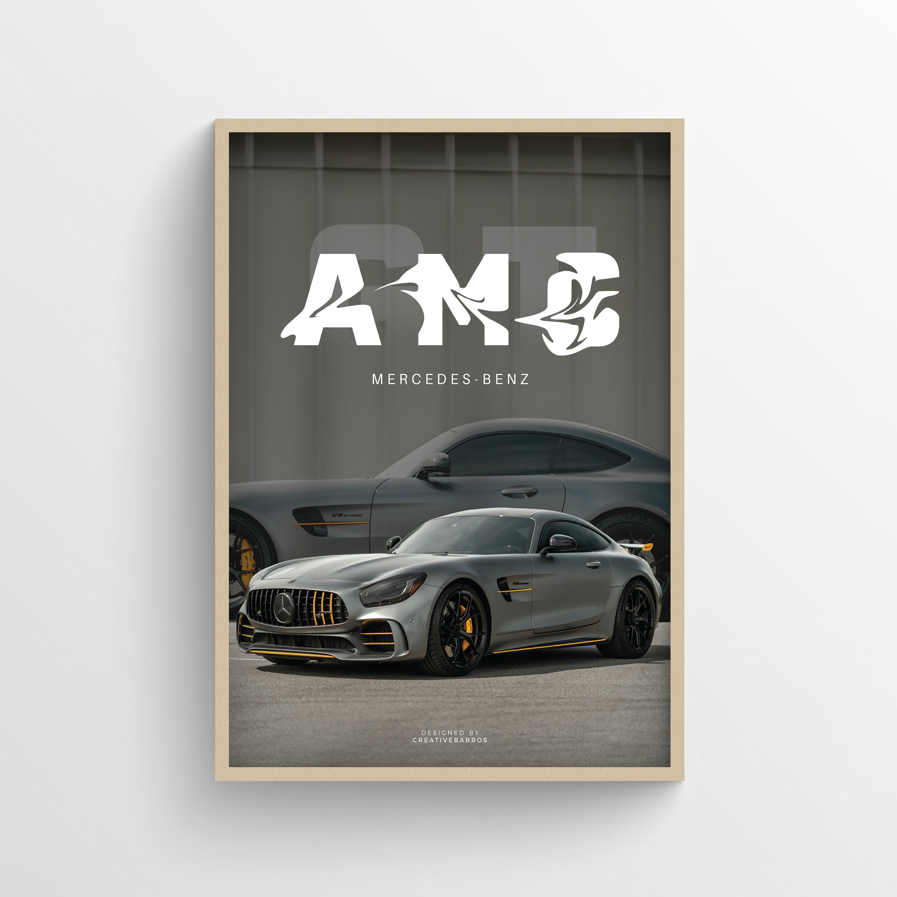 Mercedes-benz AMG GT Poster | Digital Download | Hyper Car Poster ...