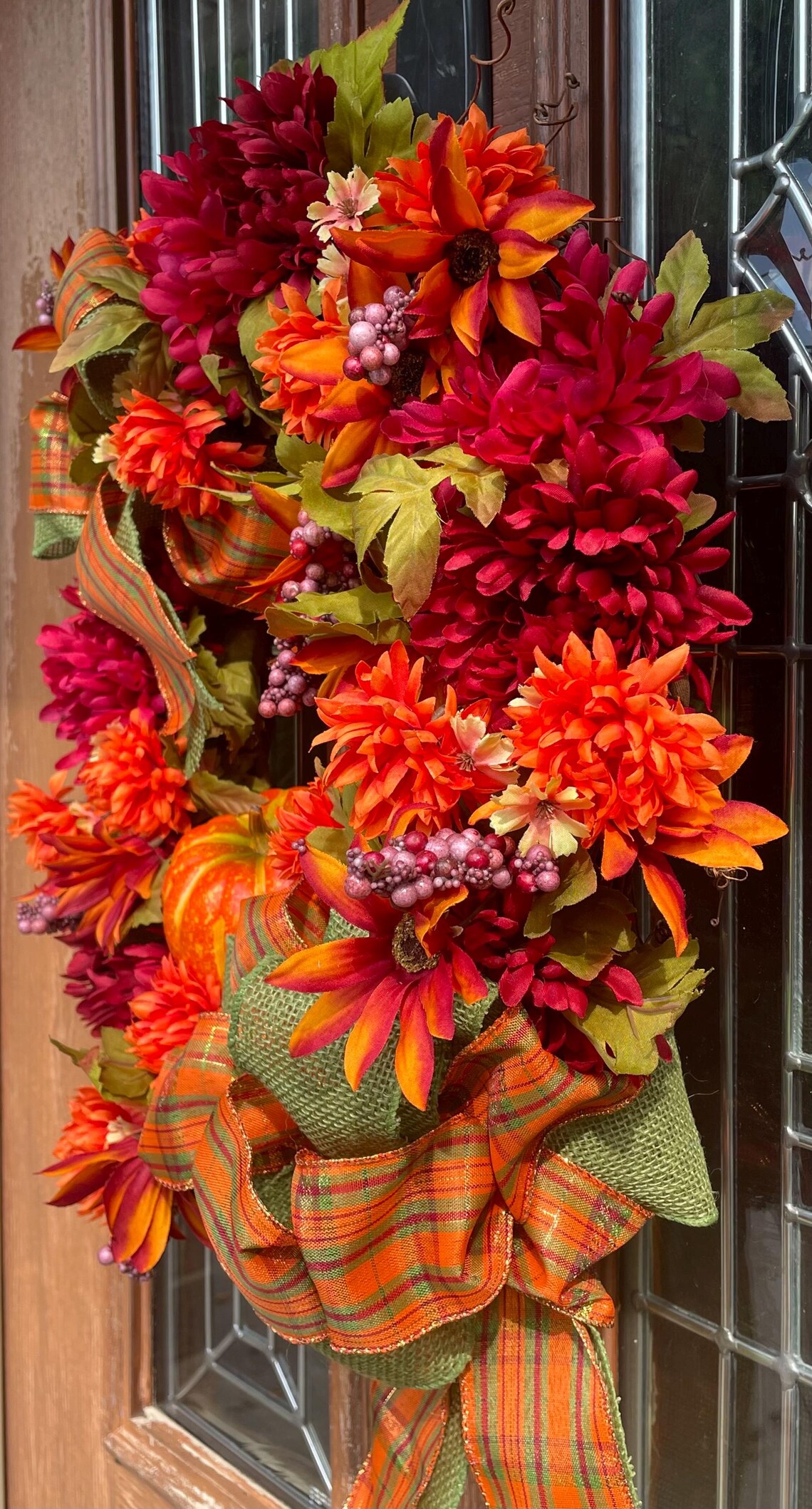 Electric Orange Fall Grapevine - Etsy