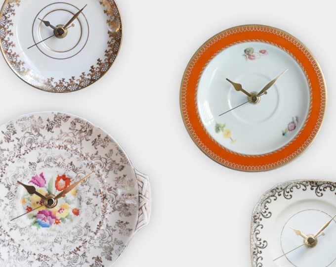 Vintage Plate Clock - Etsy