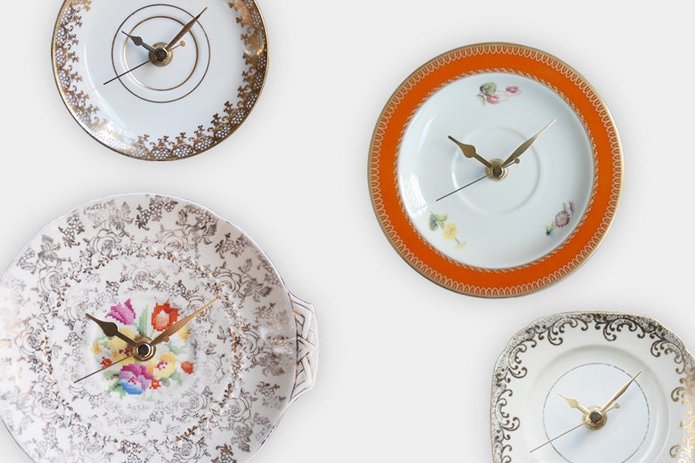 Vintage Plate Clock - Etsy UK