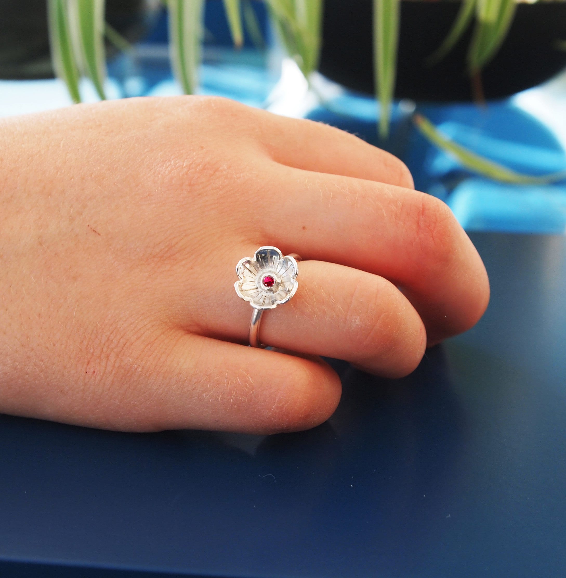 Child's Flower Ring Girls Ring Child's Ring Silver - Etsy