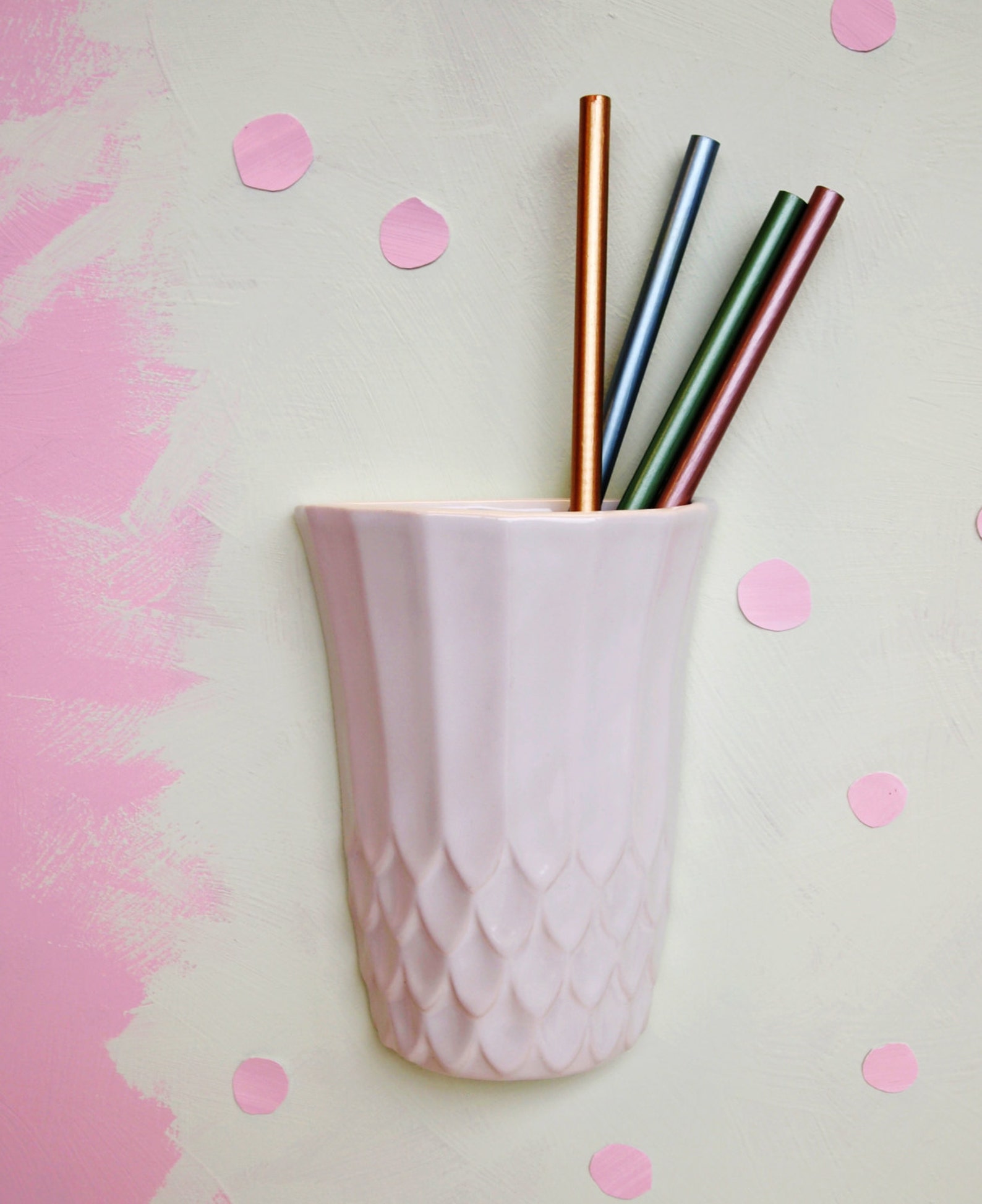 Wall Flower Vase, Wall Mounted Vase, Flowers on the Wall, Hanging Vase ...