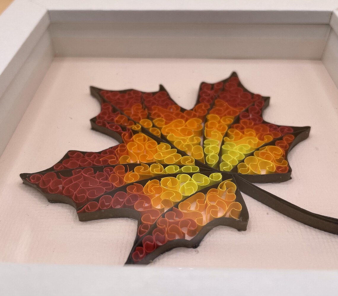 Quilled Maple Leaf - Etsy