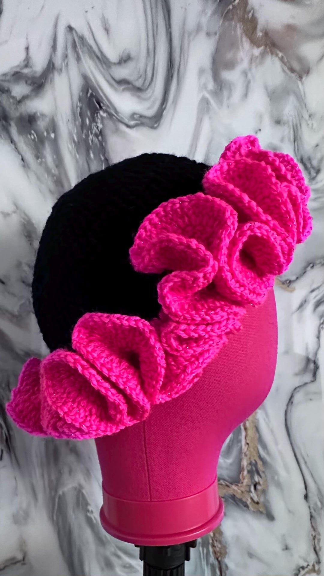 Hot Pink Ruffle Hat - Etsy