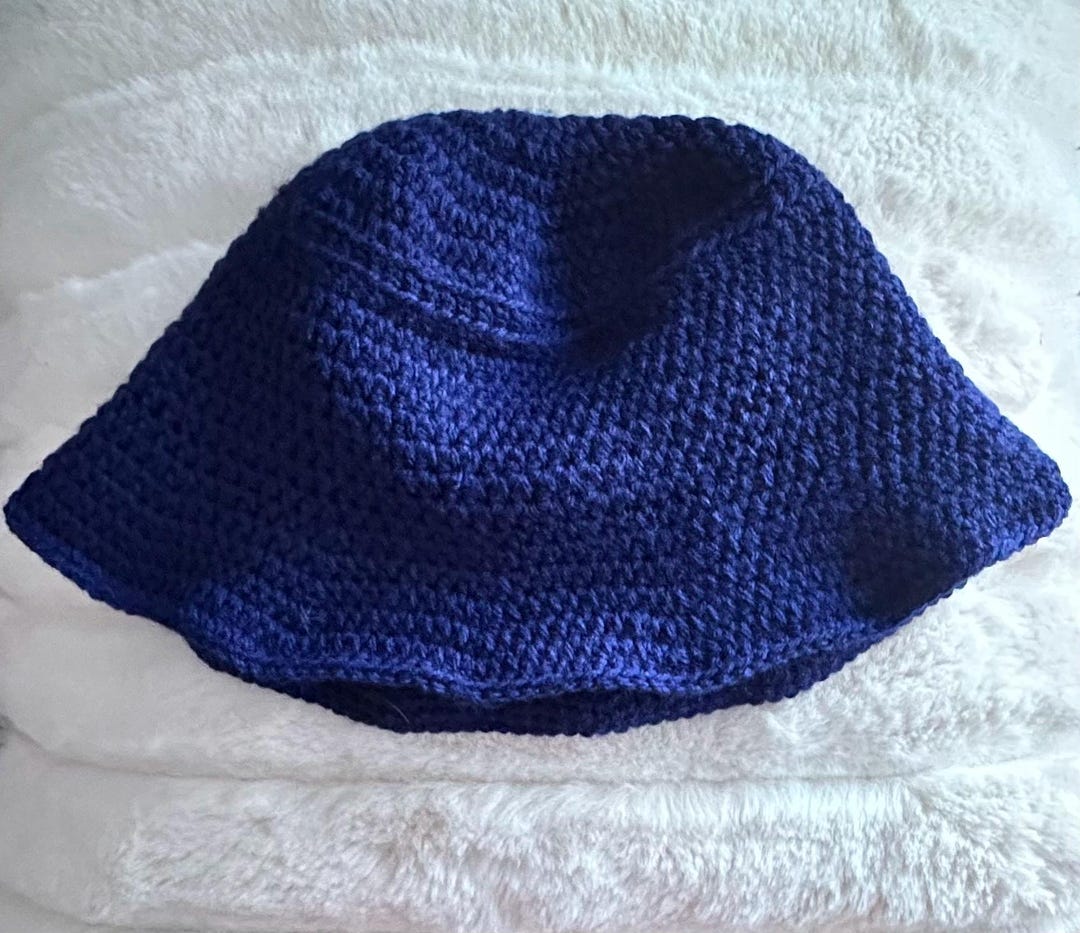 Dark Blue Bucket Hat - Etsy