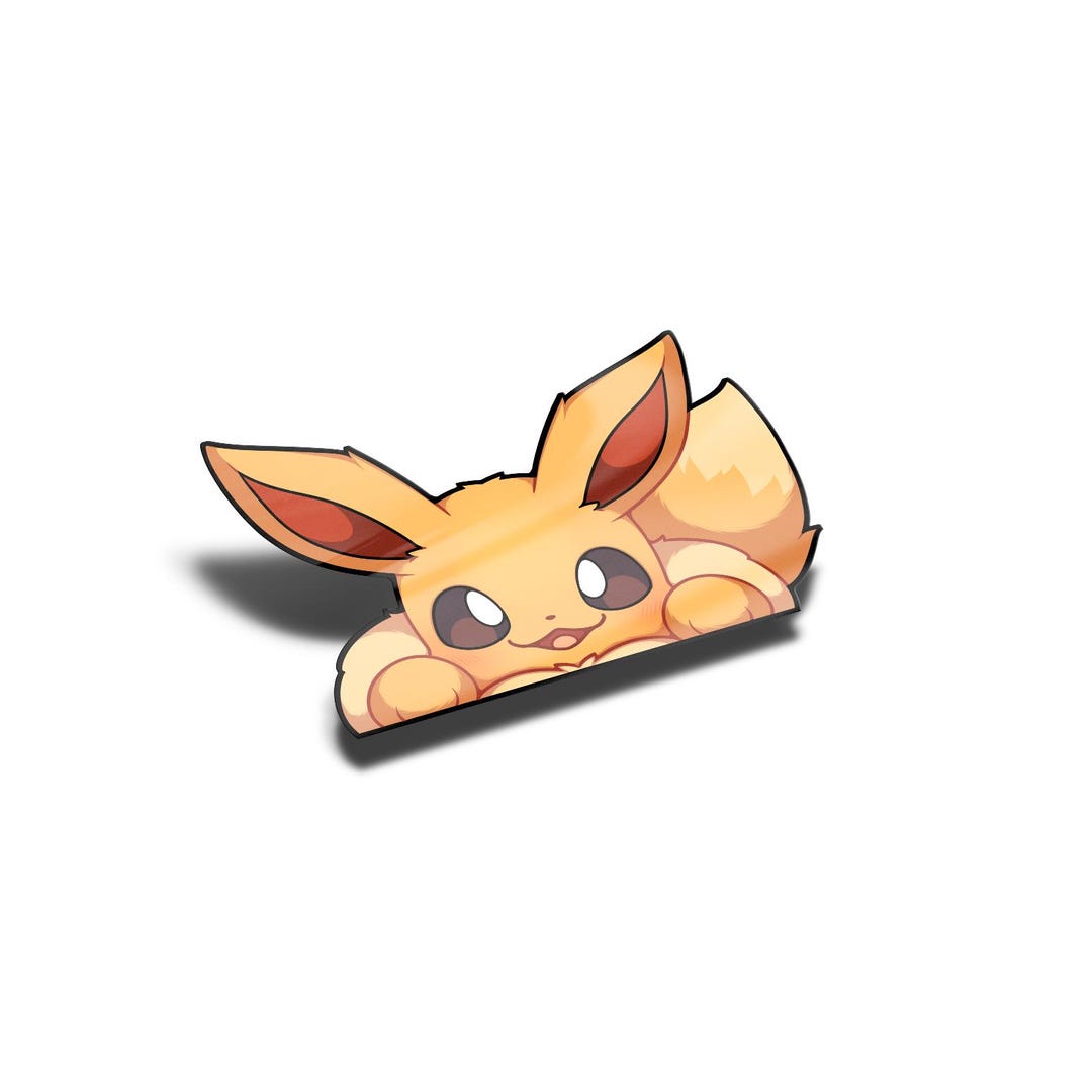 Laminated Pokemon Peeker Sticker, UV Resistant, Water Proof - Etsy