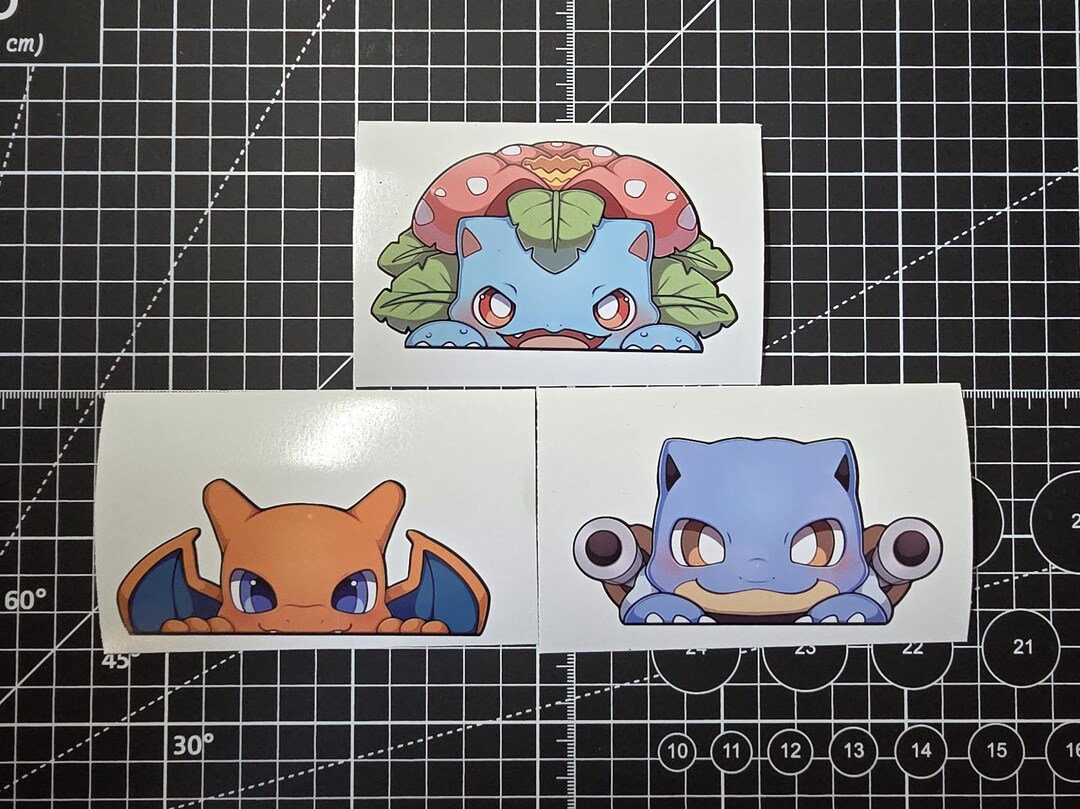 Glossy Gen 1 Pokemon Peeker Laminated Vinyl - Etsy
