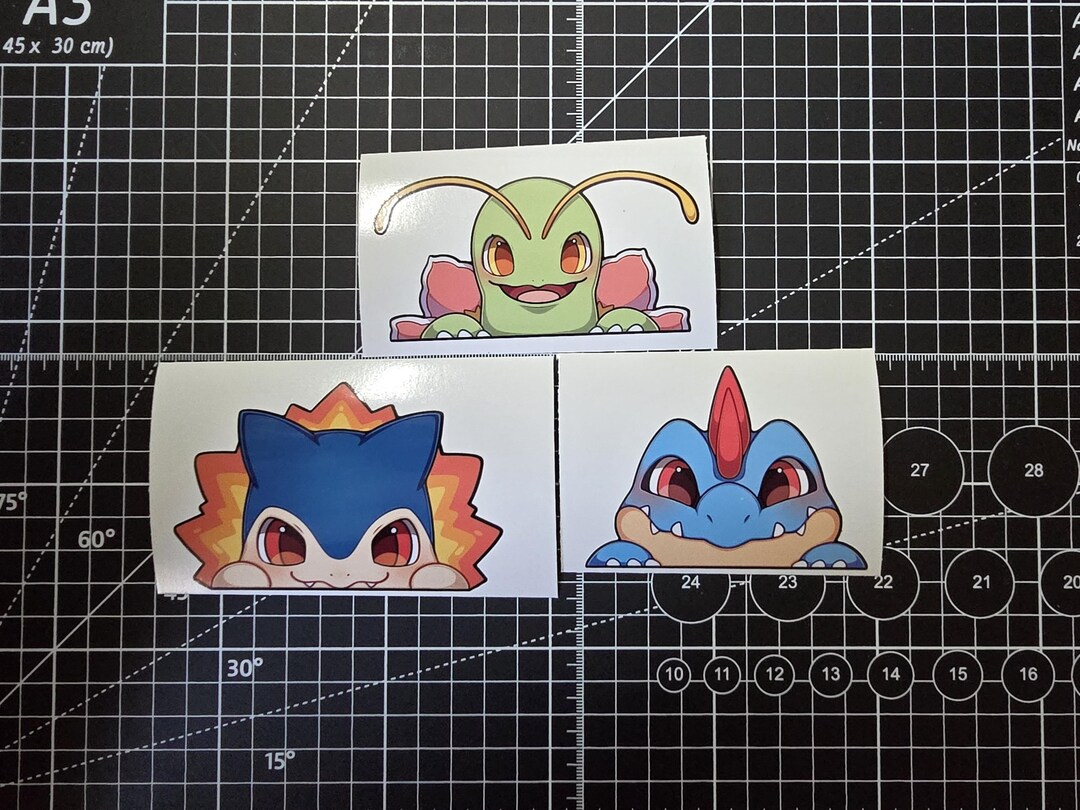 Glossy Gen 2 Pokemon Peeker Laminated Vinyl - Etsy