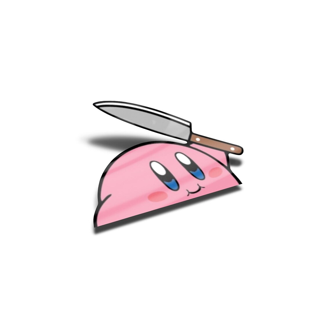 Laminated Kirby Peeker Sticker, UV Resistant, Water Proof - Etsy