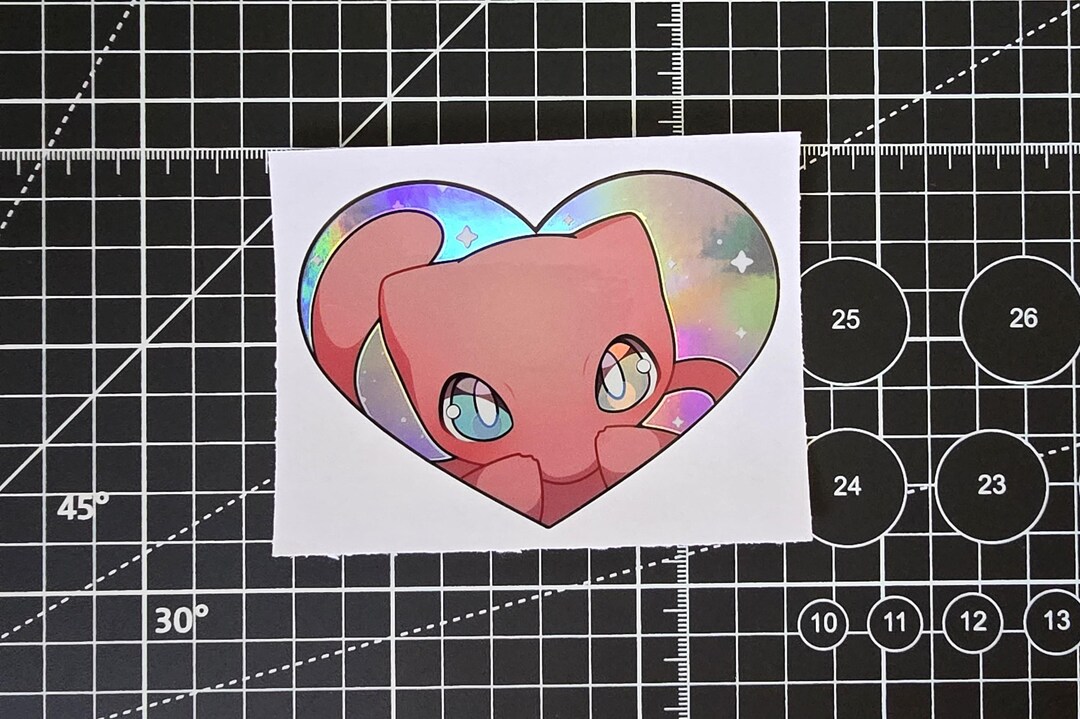 Rainbow Spot Holo Pokemon Sticker - Laminated Vinyl - Etsy