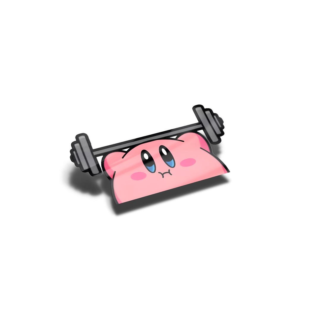 Laminated Kirby Peeker Sticker, UV Resistant, Water Proof - Etsy
