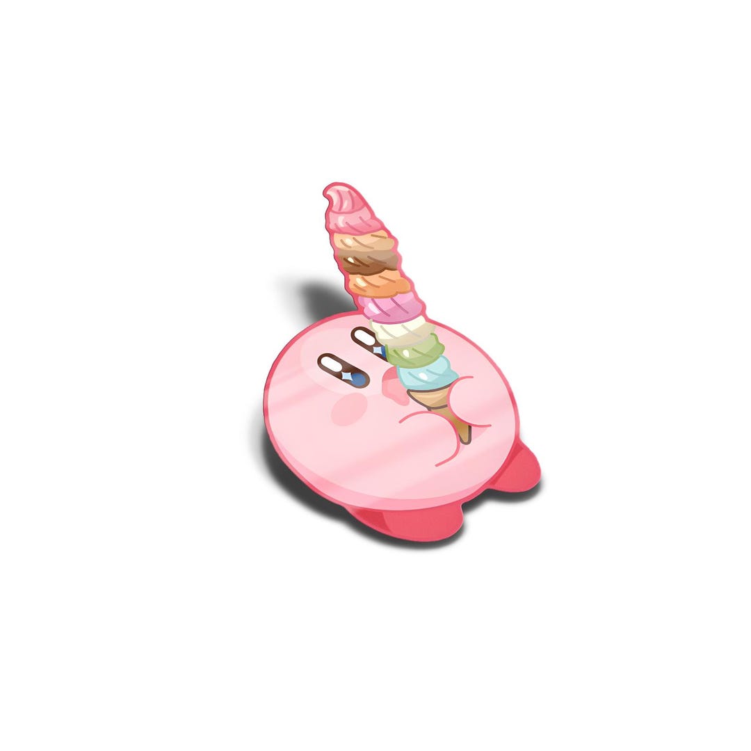 Laminated Kirby Peeker Sticker, UV Resistant, Water Proof - Etsy
