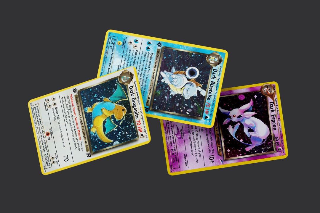 Rainbow Spot Holo Dark Pokemon Card Cover Laminated Vinyl - Etsy