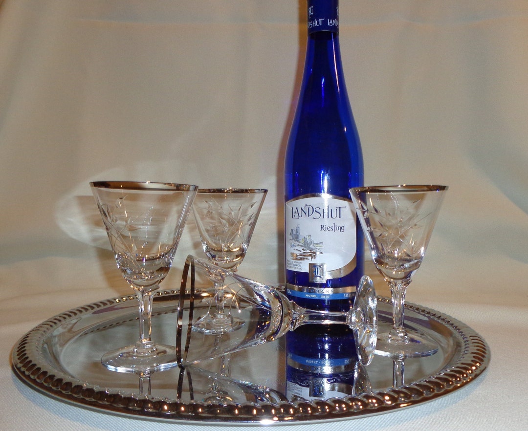 Vintage Glass Fostoria Bridal Bell Small Wine Cocktail Glasses 4 - Etsy