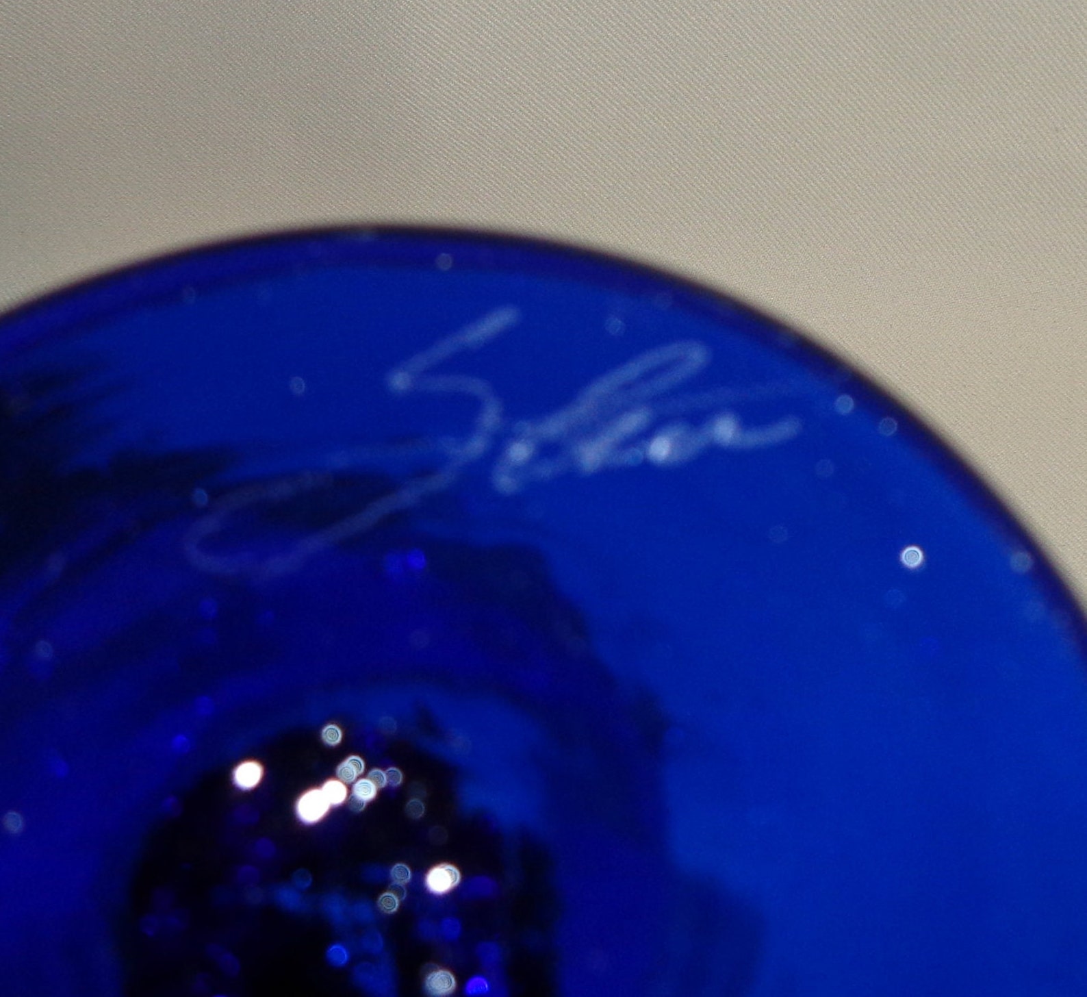 Vintage Glass Rick Strini Art Glass Hand Blown Wine Water - Etsy