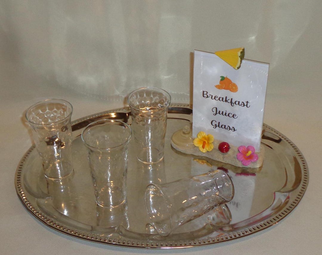 Vintage Glass Optic Dimple Tumbler/juice Glasses (4) - 4 Ounces, 1950s ...