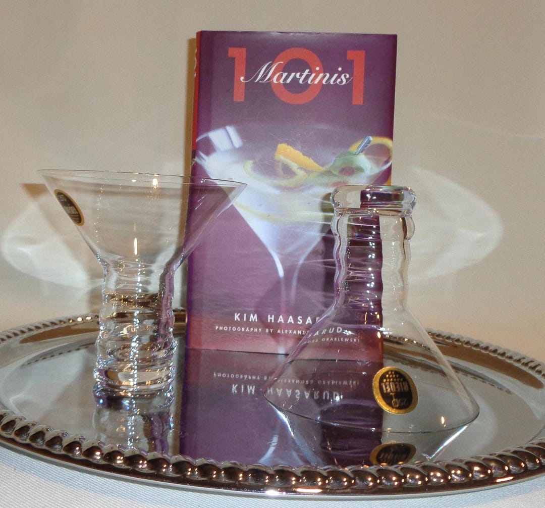 Riedel Crystal Martini Cocktail Glasses - (2) - 8 Ounces - Hollow Stem ...
