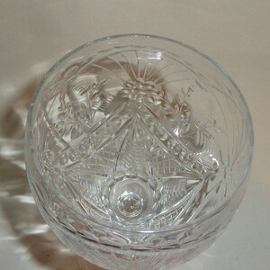 Vintage Glass Cut Crystal Flower Burst Water Wine Cocktail - Etsy