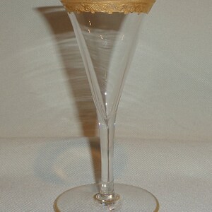 Vintage Glass Etched Gold Encrusted Scroll Leaf Shot Cordial Cocktail ...