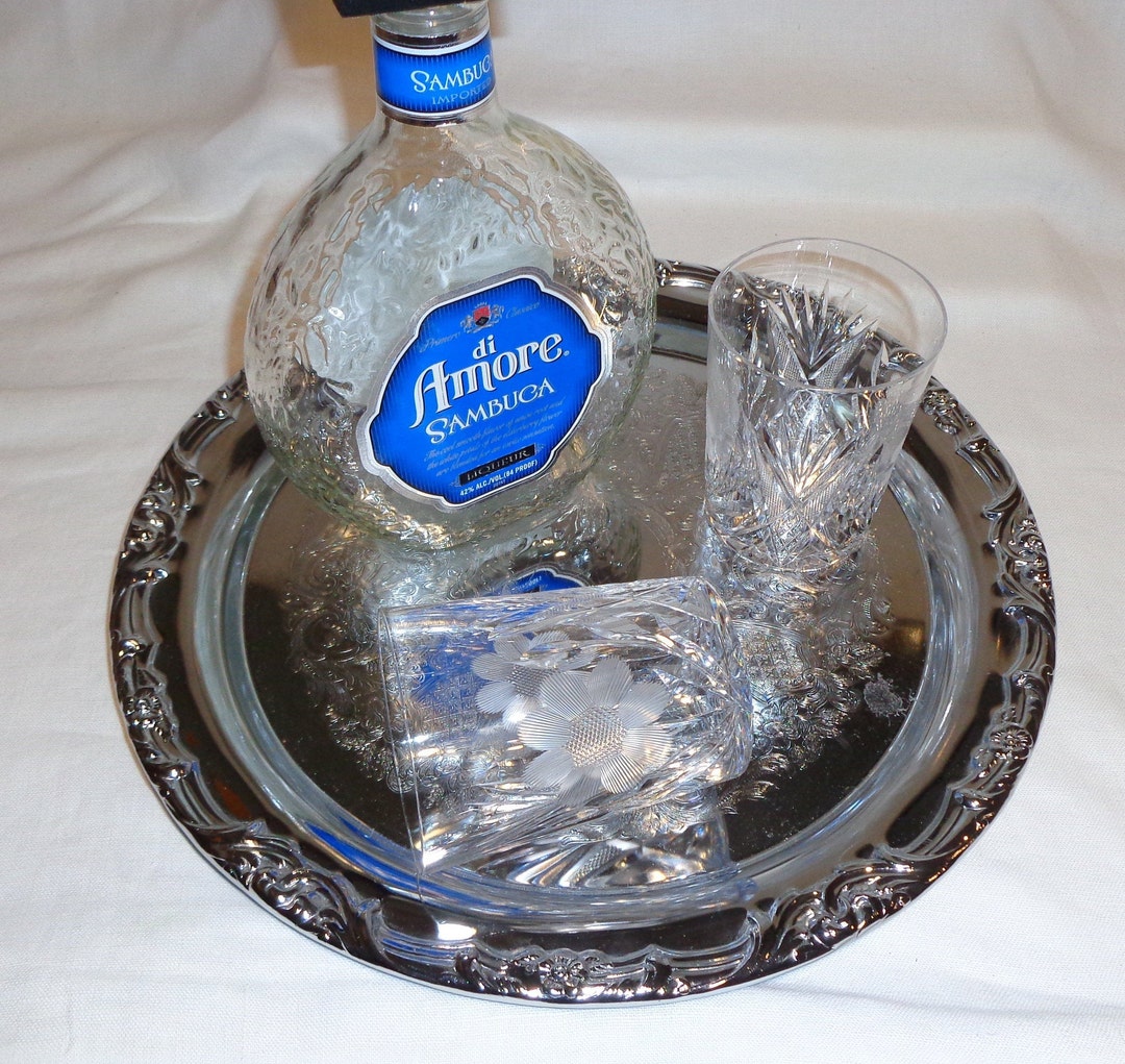 Vintage Glass Large Flower Etched Cut Manhattan Rocks Cocktail - Etsy