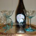 Vintage Glass Wave Optic Azure Blue Champagne Coupe Cocktail Glasses 3 ...