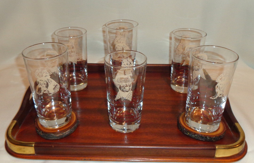 Vintage Glass Nibs Dog and Shag Drinking Highball Cocktail Glasses 6 - Etsy