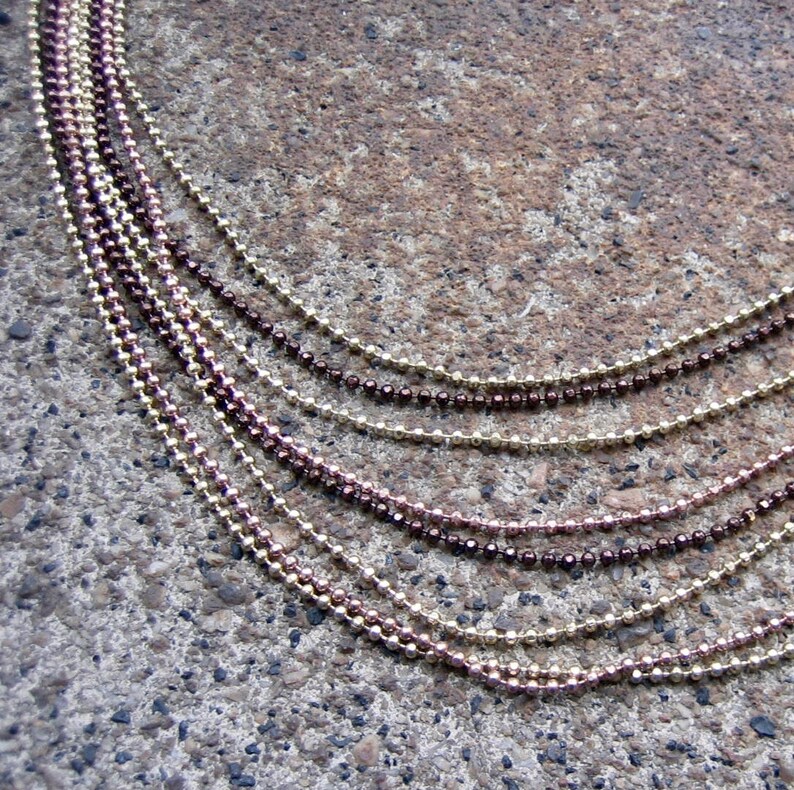 Eco-friendly Statement Necklace - Cascade of Chains - Eight Strands of ...