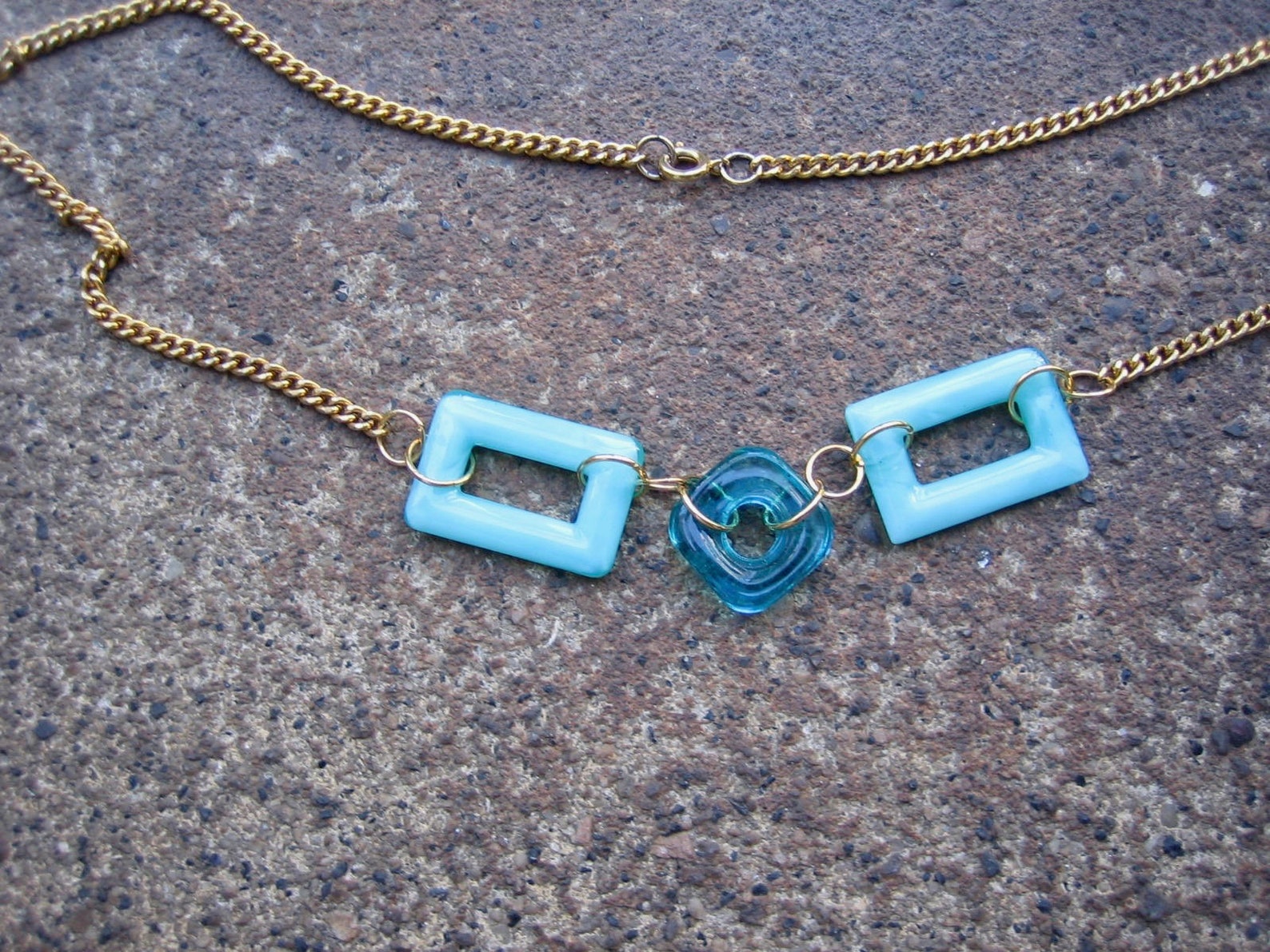 Eco-friendly Unique Necklace - Shape Shifting - Recycled Vintage Chain ...