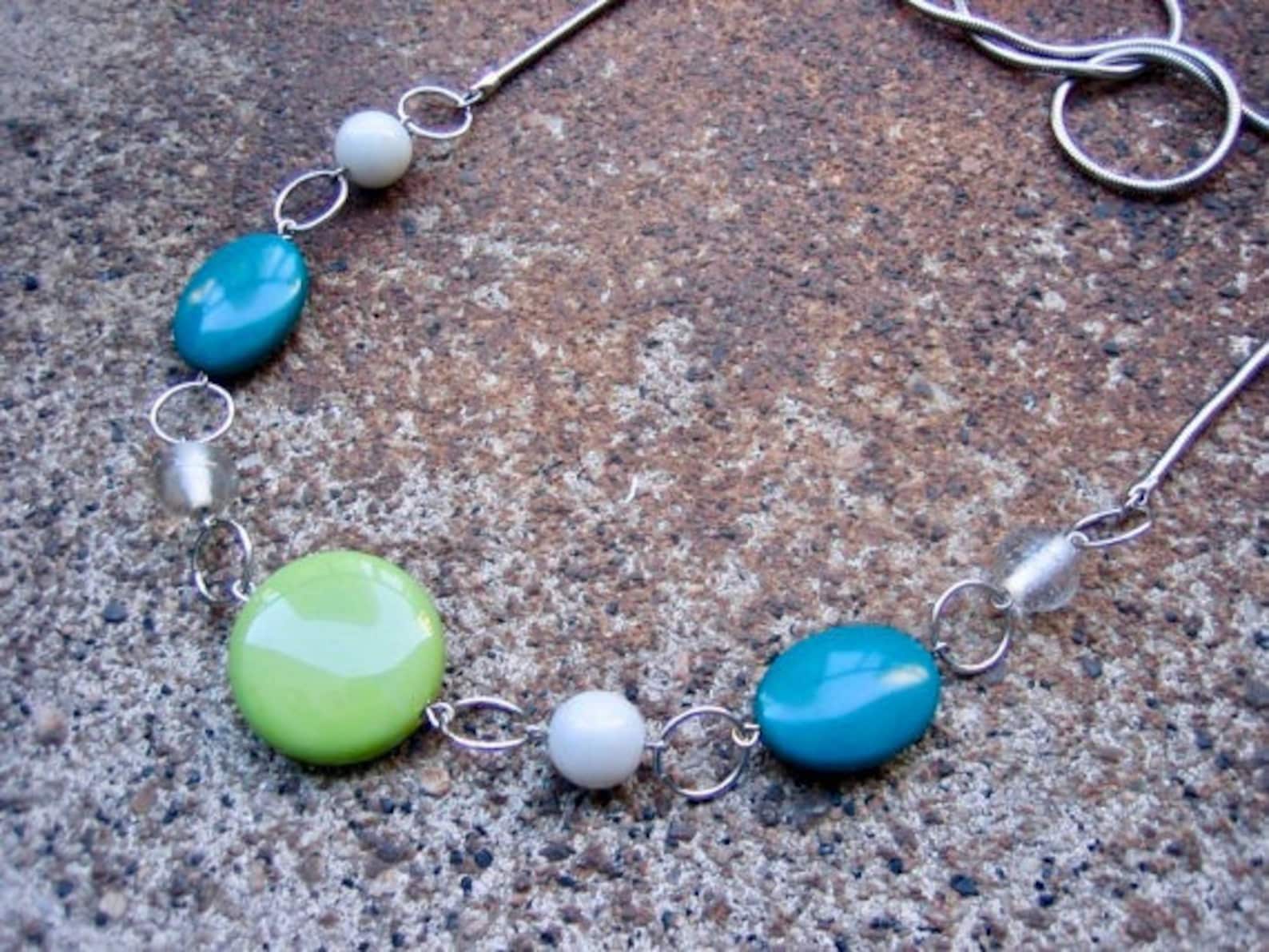 Eco-friendly Statement Necklace - A Breath of Fresh Air - Recycled ...