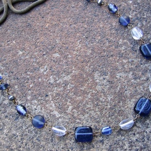 Eco-friendly Statement Necklace - Once in a Blue Moon - Recycled ...