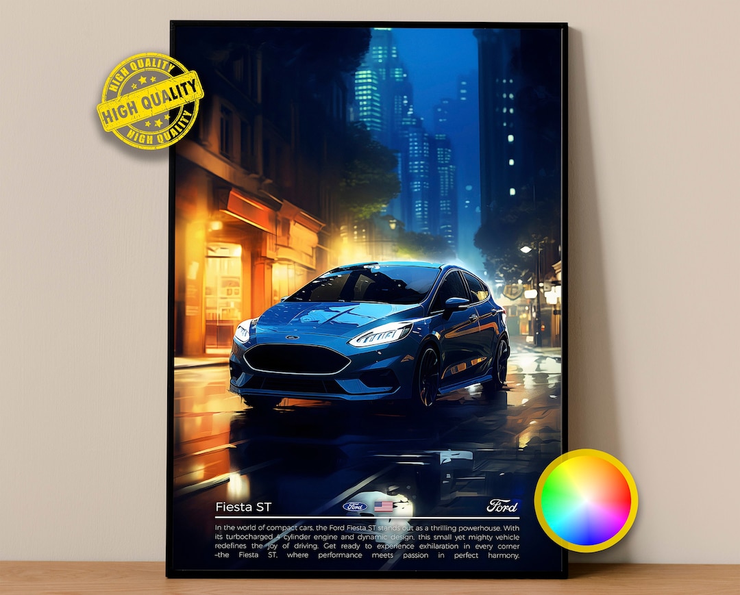 Ford Poster Fiesta ST Poster 6303.0 Ford Wall Decor Ford Art Ford ...