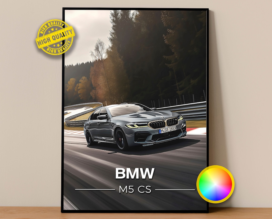 BMW Poster M5 CS Poster 2015.0 BMW Wall Decor Bmw Art Bmw Illustration ...