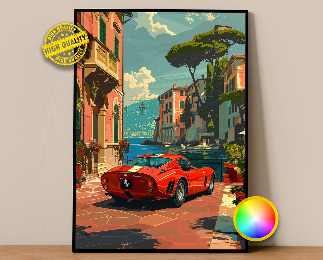 Ferrari Poster 250 GTO Poster 9106.1 Ferrari Wall Decor Ferrari Art ...