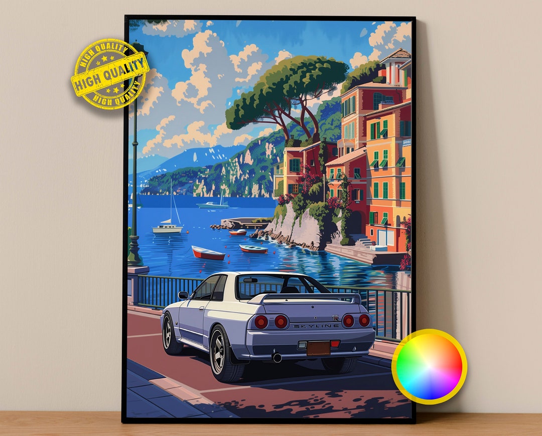 Nissan Poster Skyline GT-R R32 Poster 9200.4 JDM Wall Decor JDM Art ...