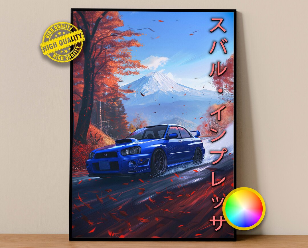 Subaru Poster Impreza WRX STI Poster 7230.0 JDM Wall Decor Jdm Art ...