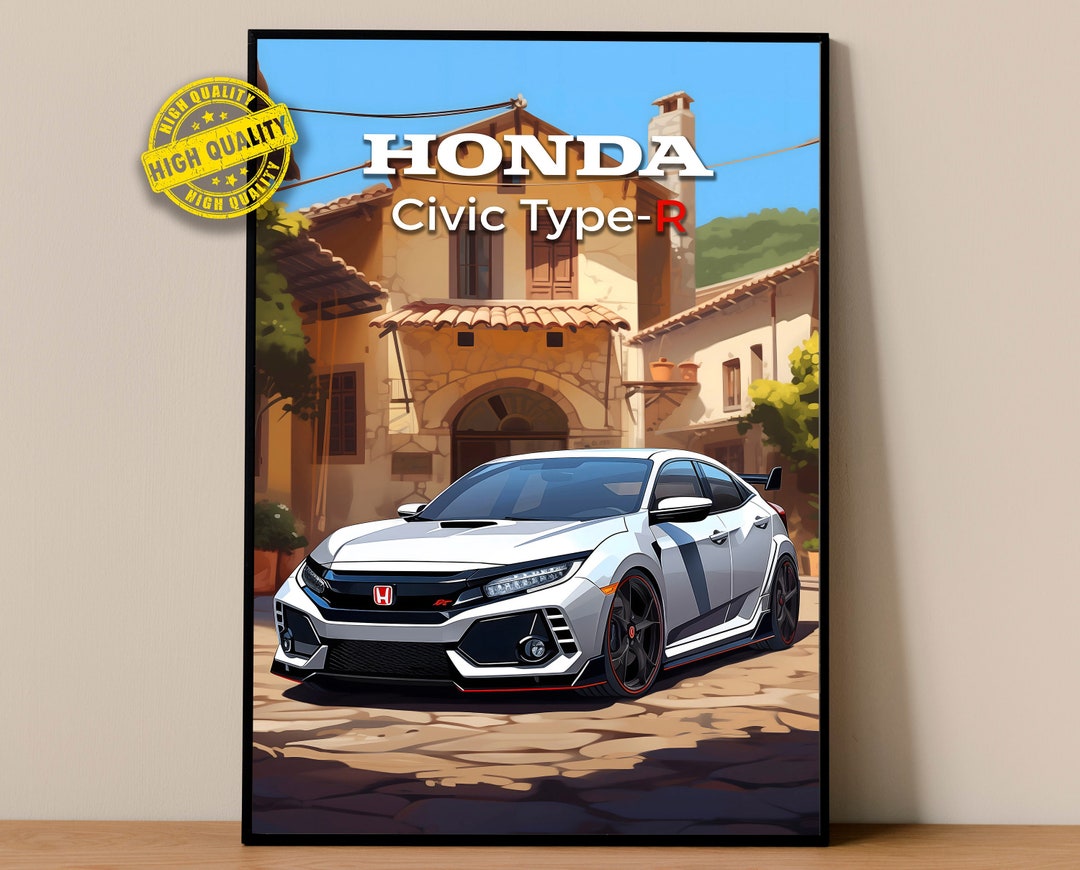 Honda Poster Civic Type-r Poster 1211.0 JDM Wall Decor JDM Art Honda ...
