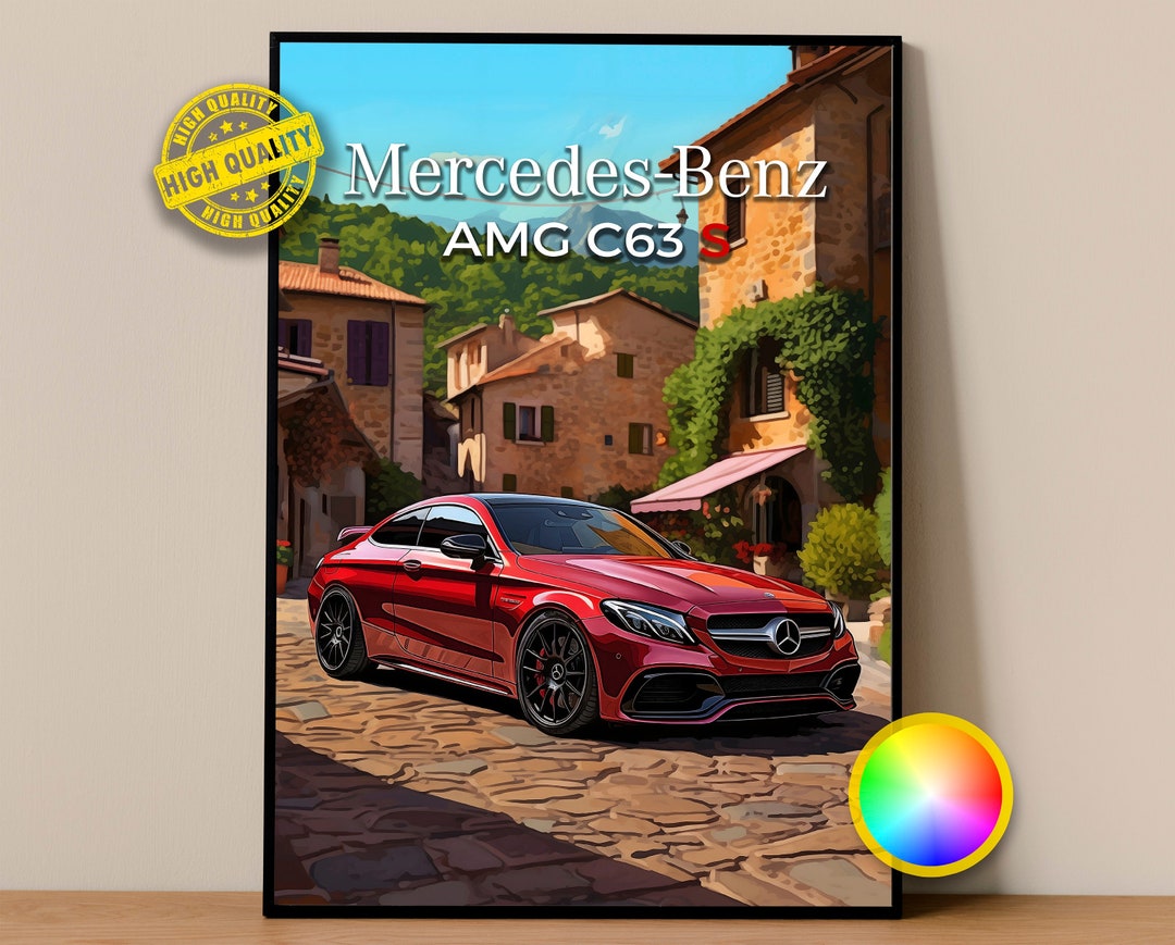 Mercedes Poster AMG C63 S Poster 1001.0 Mercedes Wall Decor Mercedes ...