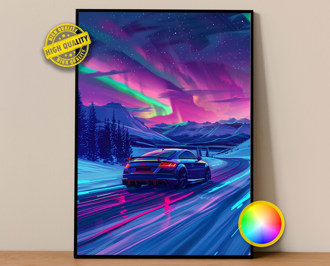 Audi Poster TT RS Poster 8031.0 Audi Wall Decor Audi Art Illustration ...